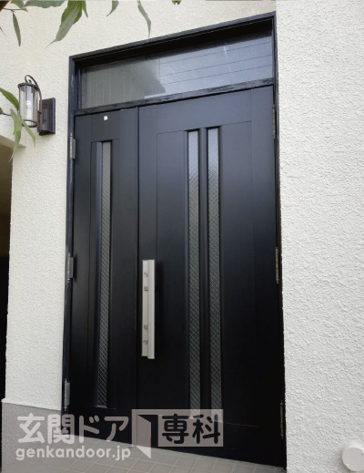 神奈川県 大和市 LIXILリシェント3 K4断熱仕様 G82型 親子 電池錠 クリエダーク色 | YKKAP玄関ドア交換・リフォーム専門店 玄関ドア専科