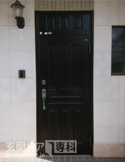 千葉県 柏市 LIXILリシェント3 G15型 片開き ポートマホガニー色 | YKKAP玄関ドア交換・リフォーム専門店 玄関ドア専科